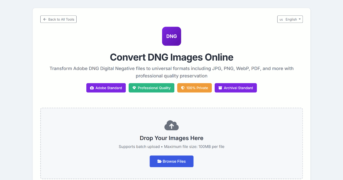 Convert DNG Images Online Free - DNG Converter | ImageConvertCompress.com