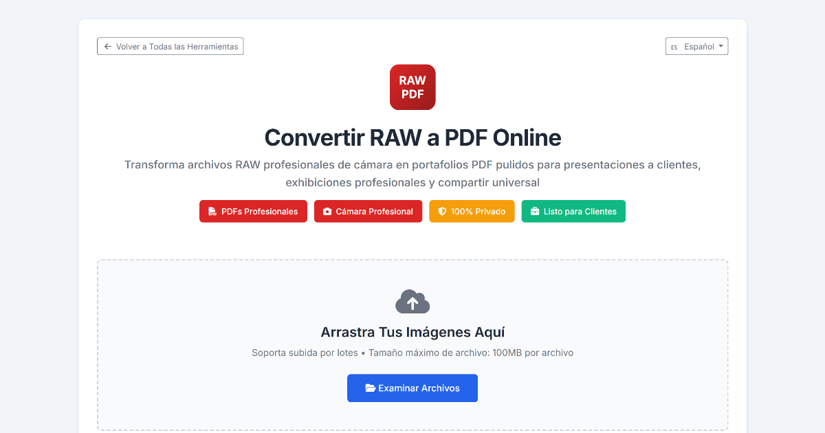 Convertir RAW a PDF Gratis Online - Conversor RAW a PDF | ImageConvertCompress.com
